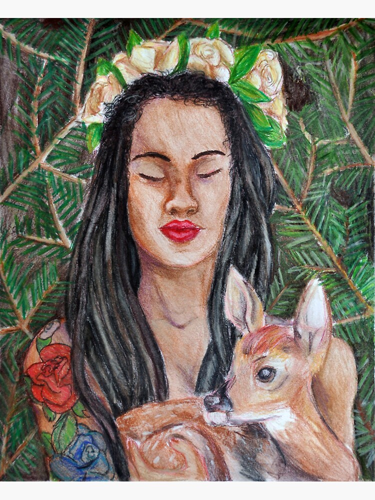 "fawn girl" Sticker for Sale by pucowl | Redbubble