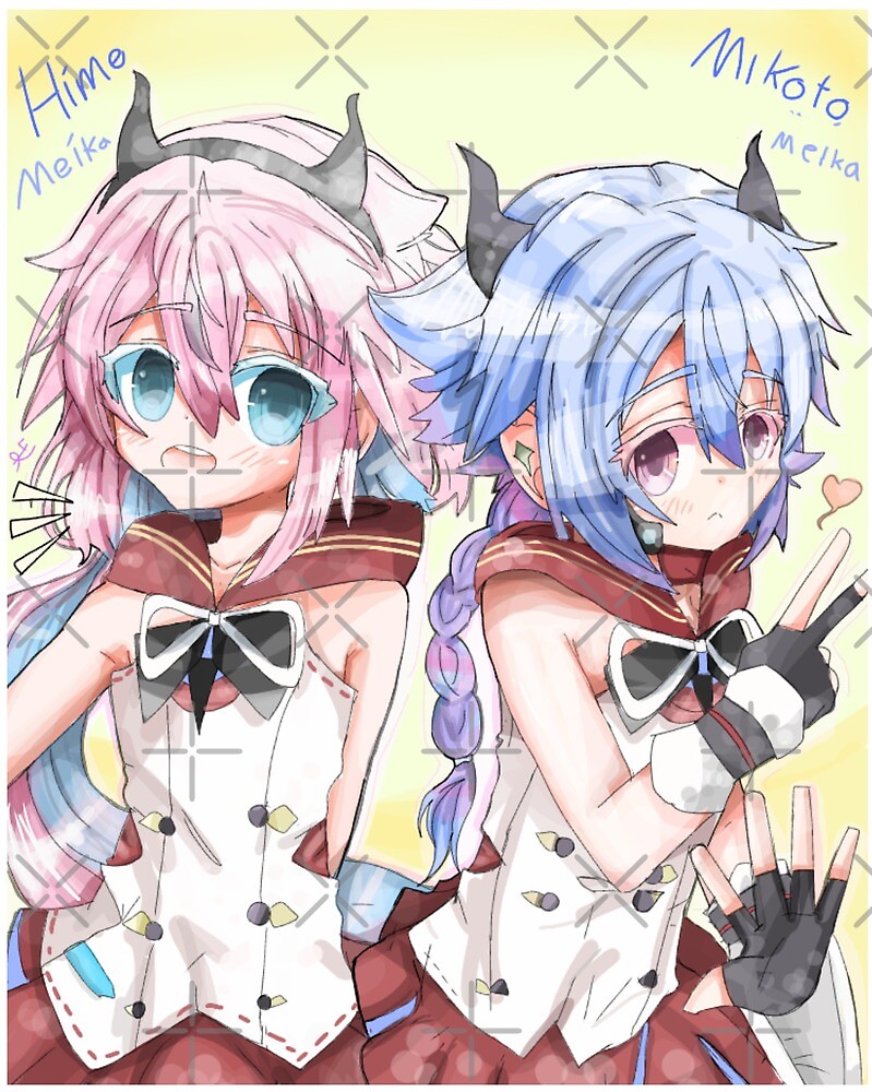 "Vocaloid Meika Hime and Mikoto Artwork by Kībo-Kībo" by Kibo-Kibo ...