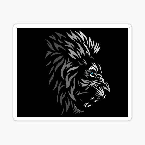 "lion face stickers" Sticker by FaveStickers | Redbubble