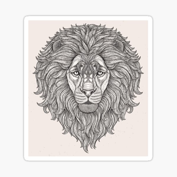 "lion face stickers" Sticker for Sale by FaveStickers | Redbubble