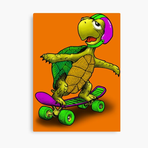 "Skateboard Turtle" Canvas Print for Sale by btphoto | Redbubble