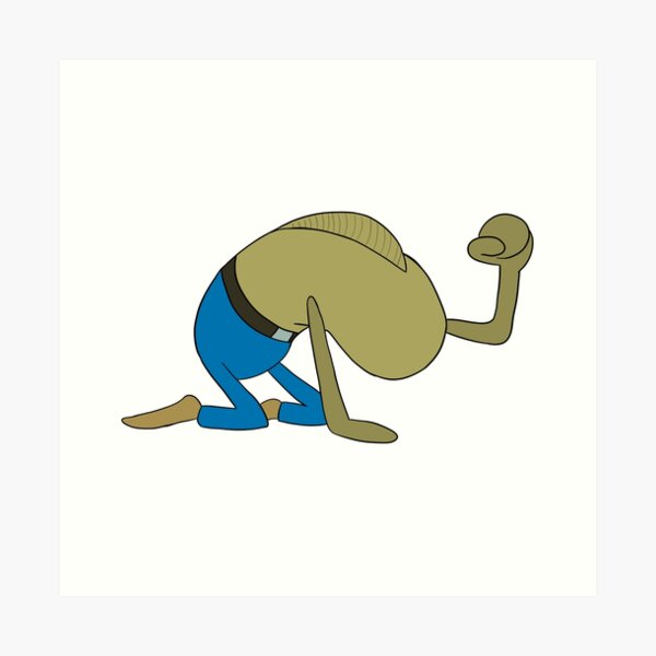 "frustrated spongebob character (digital drawing)" Art Print for Sale ...