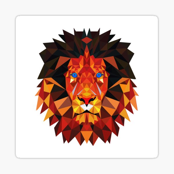 "lion face stickers" Sticker by FaveStickers | Redbubble