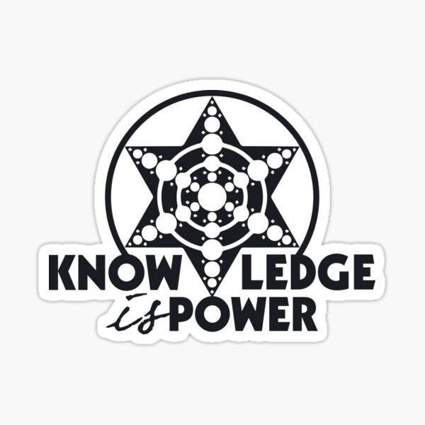 "KNOWLEDGE IS POWER" Sticker for Sale by Esoterink | Redbubble