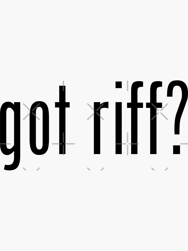 "Riff" Sticker for Sale by lowpressures | Redbubble