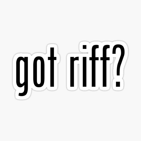 "Riff" Sticker for Sale by lowpressures | Redbubble