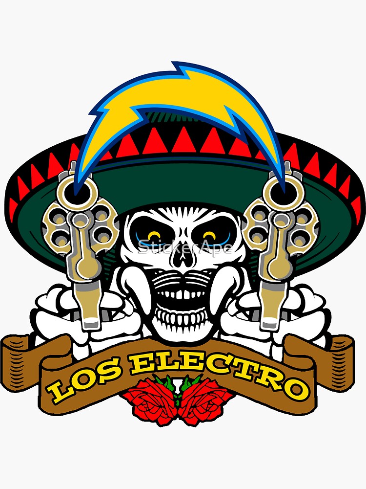 "Los Electro; Electrician;" Sticker for Sale by StickerApe | Redbubble