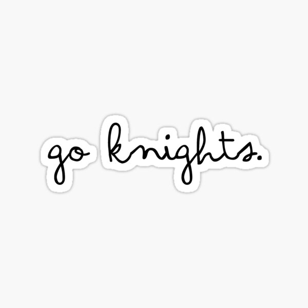 "go knights cursive" Sticker by paytonsch | Redbubble