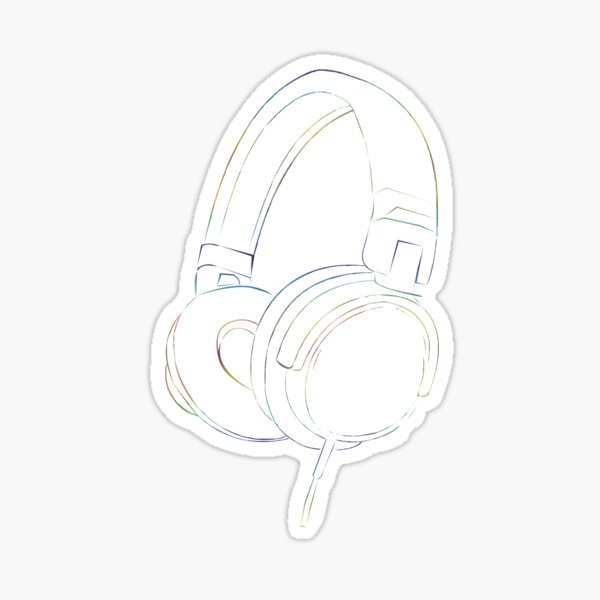 "Headphone / Headset" Sticker for Sale by ChillatMuziC | Redbubble