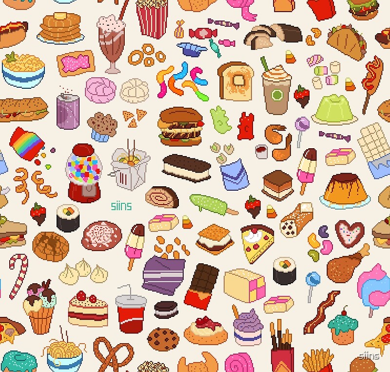 "Cute Pixel Junk Food" by siins | Redbubble