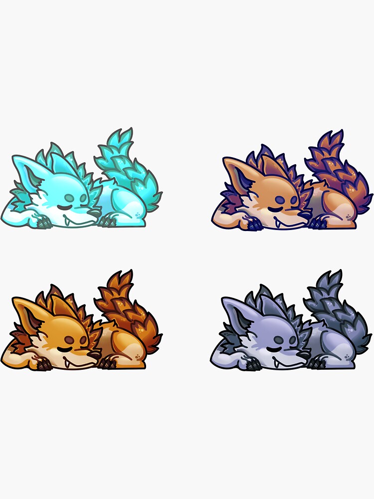 "Chibi wolf sticker pack" Sticker by RNGmerch | Redbubble