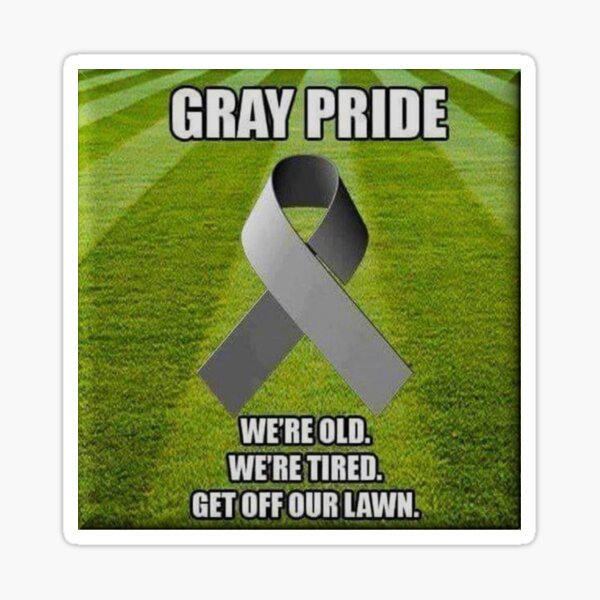 "Gray Pride" Sticker for Sale by lawrencebaird | Redbubble