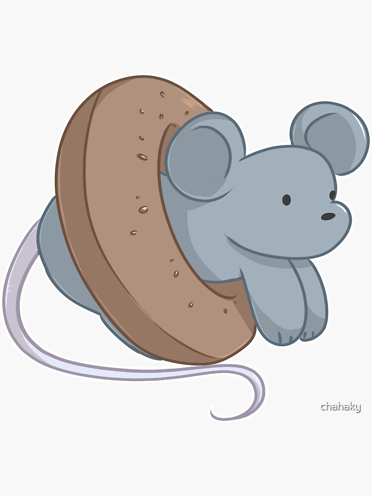 "Bagel Rat" Sticker by chahaky | Redbubble