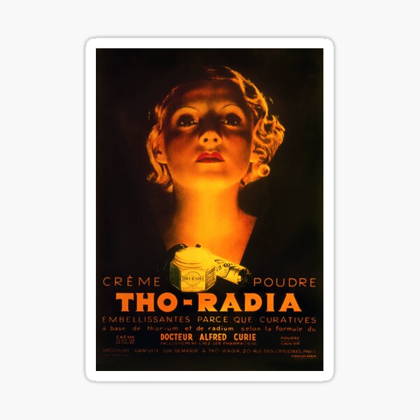 "Tho-Radia Radioactive Radium Makeup Cosmetics" Sticker for Sale by ...