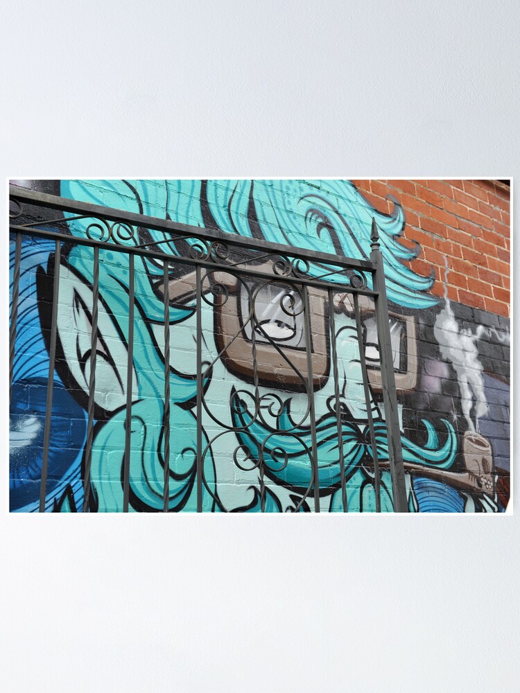 " Graffiti and gate" Poster for Sale by Freozone | Redbubble