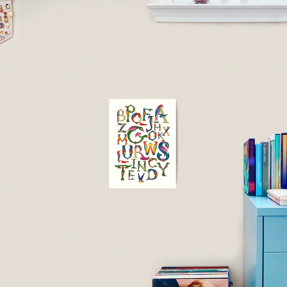 "English Alphabet with Trchnakir-Style Letters" Art Print for Sale by ...