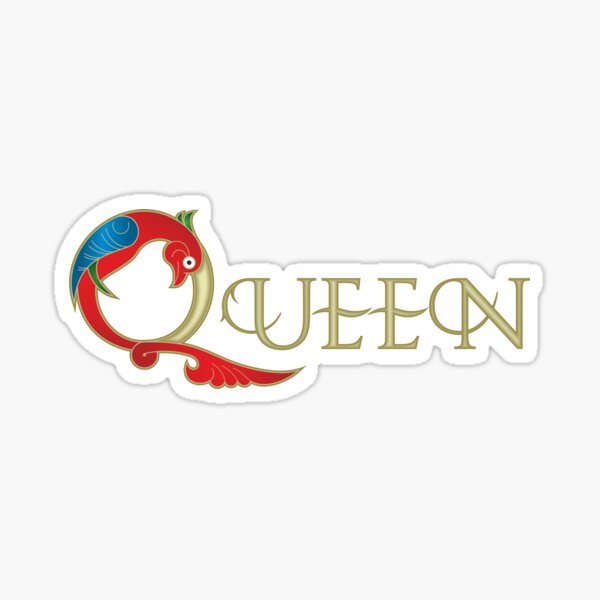 "Q For Queen English Alphabet with Trchnakir-Style Letters" Sticker for ...