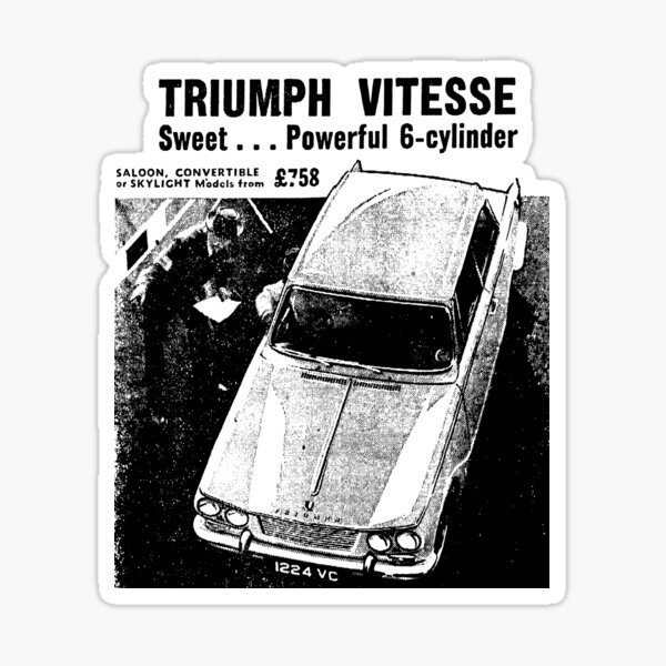 "TRIUMPH VITESSE" Sticker for Sale by ThrowbackMotors | Redbubble