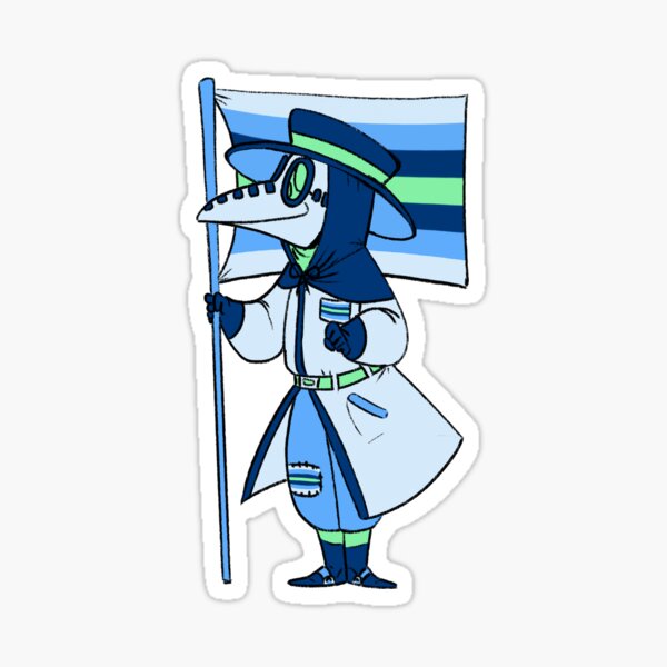 "Boyflux Pride Plague Doctor" Sticker for Sale by soodie | Redbubble