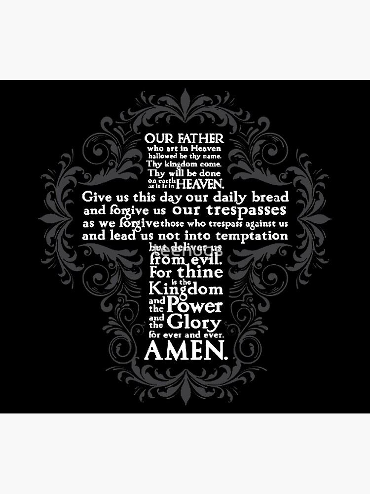 "Our Father Lord's Prayer Cross " Sticker for Sale by teenugs | Redbubble