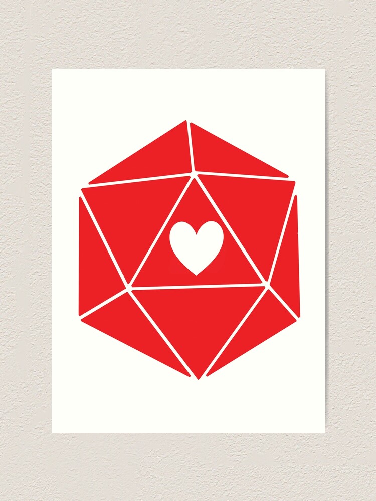 "D20 Heart" Art Print for Sale by Atlantahammy | Redbubble