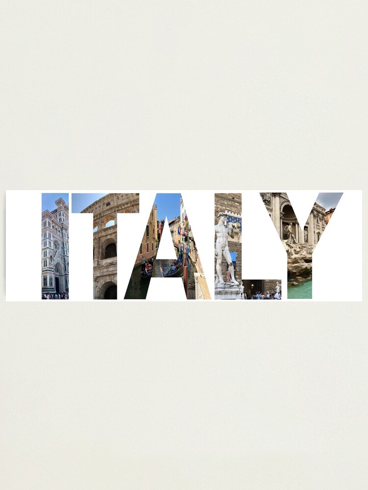 "Italy Scenic Bubble Letters" Photographic Print for Sale by Lea2019 ...