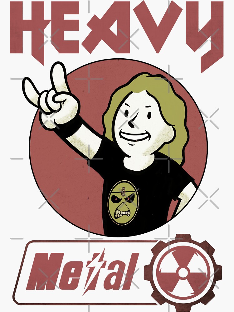 "Heavy Metal Fan (nuclear logo) " Sticker for Sale by Kaijester | Redbubble