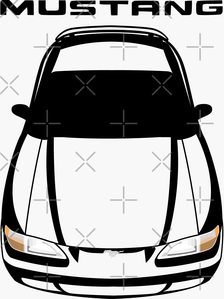 "Mustang GT 1994 to 1998" Sticker for Sale by V8social | Redbubble