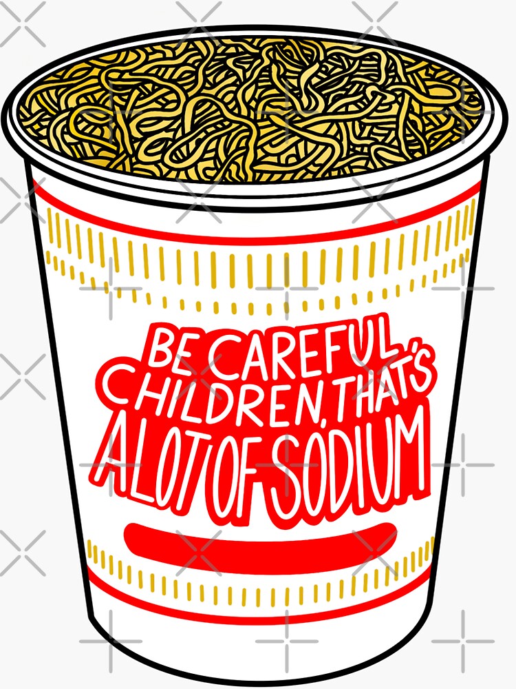"That’s a lot of sodium" Sticker for Sale by binabina24 | Redbubble