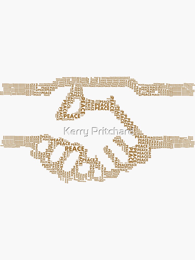 "Peace handshake " Sticker for Sale by WordFandom | Redbubble