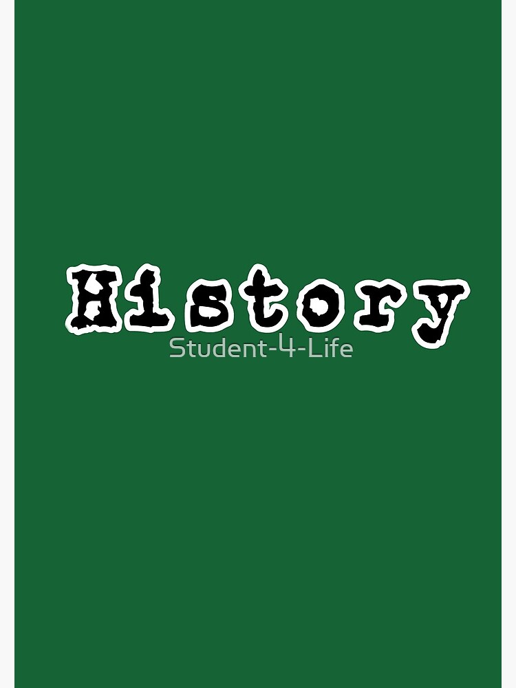 "History label" Spiral Notebook for Sale by Student-4-Life | Redbubble