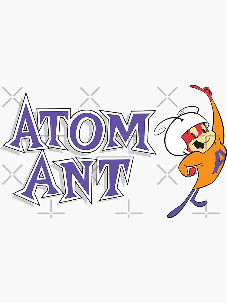"Up and at 'em! Atom Ant Oldschool Tribute" Sticker for Sale by 90snerd | Redbubble