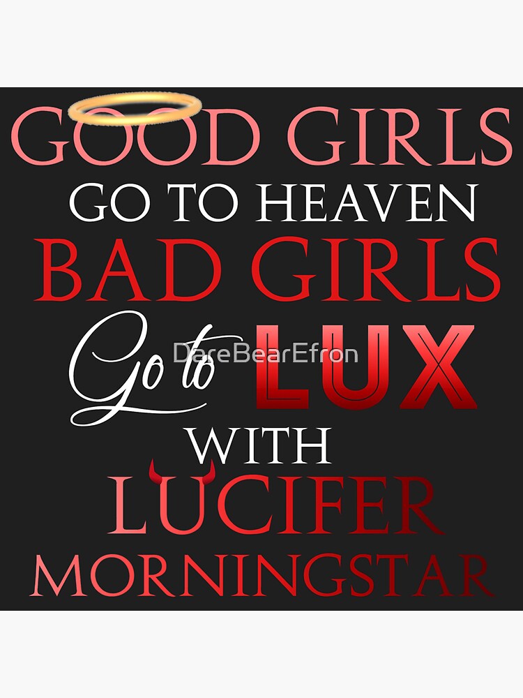 "Lucifer Morningstar " Sticker for Sale by DareBearEfron | Redbubble