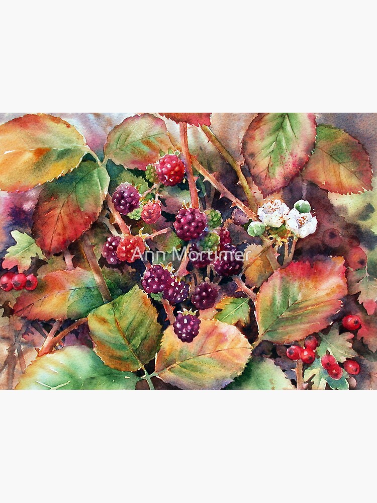 "Autumn Hedgerow" Canvas Print by annmortimerart | Redbubble
