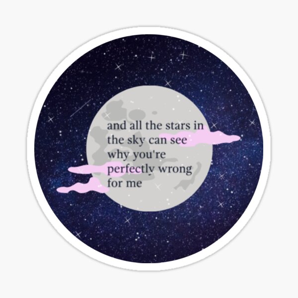 "Shawn Mendes Perfectly Wrong Lyric Sticker" Sticker for Sale by ...