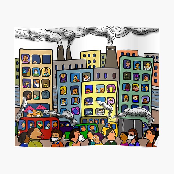 "City Life Urban Density" Poster for Sale by Nalidsa | Redbubble