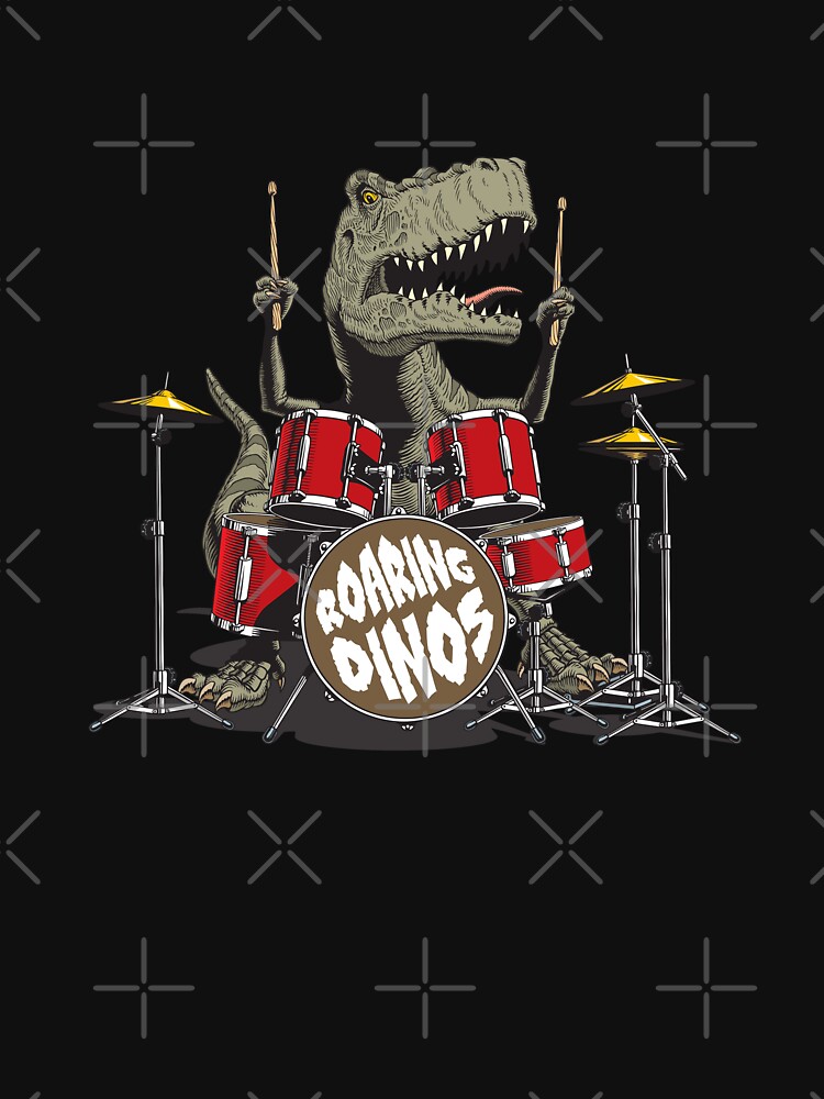 "T-Rex Drummer - Tyrannosaurus Dinosaur Music" T-shirt by PrintPress ...