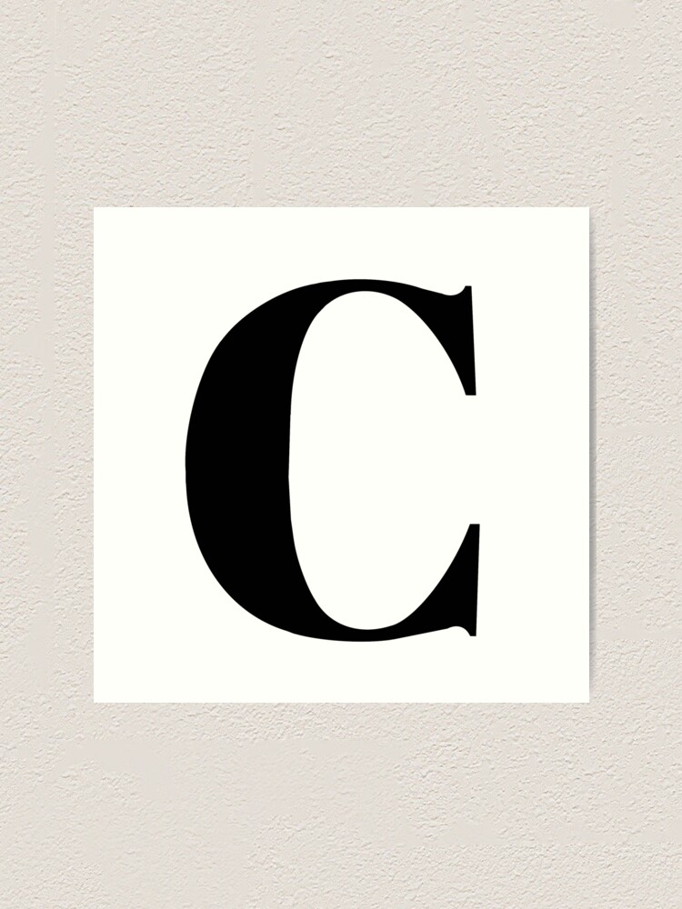 Lámina artística for Sale con la obra «La letra C (negra)» de ...
