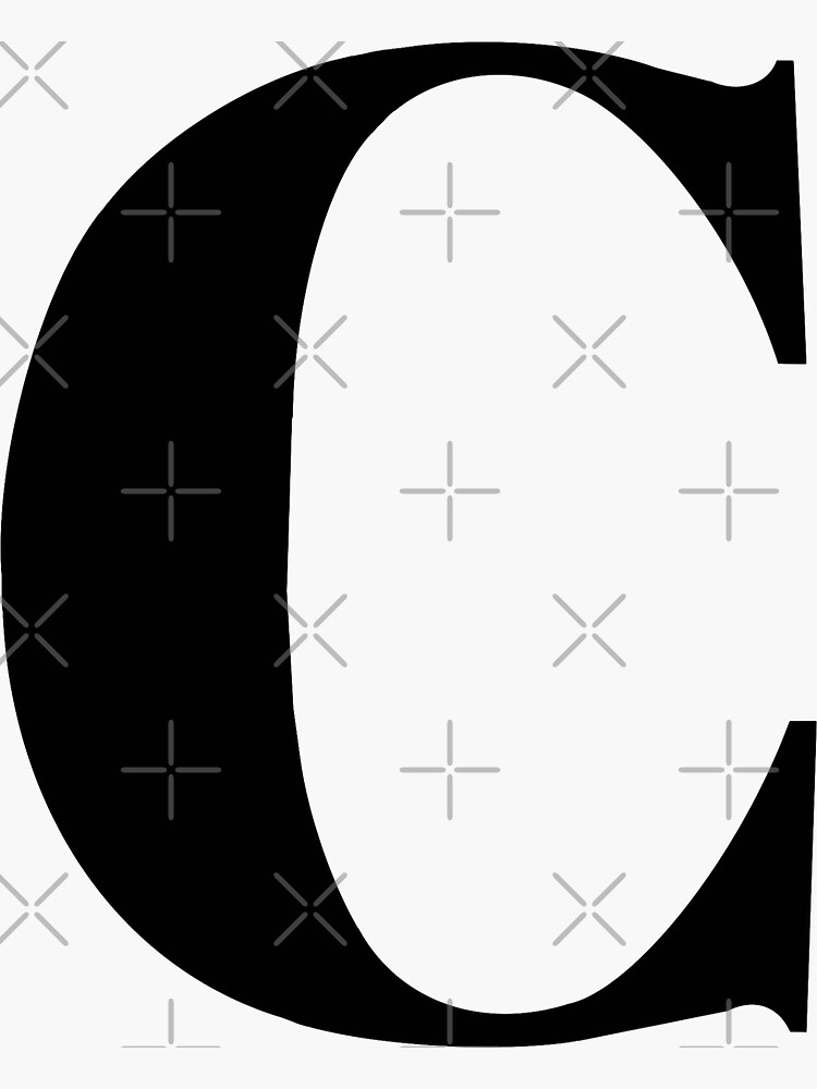 "The letter C (Black)" Sticker for Sale by drawingbystephx | Redbubble