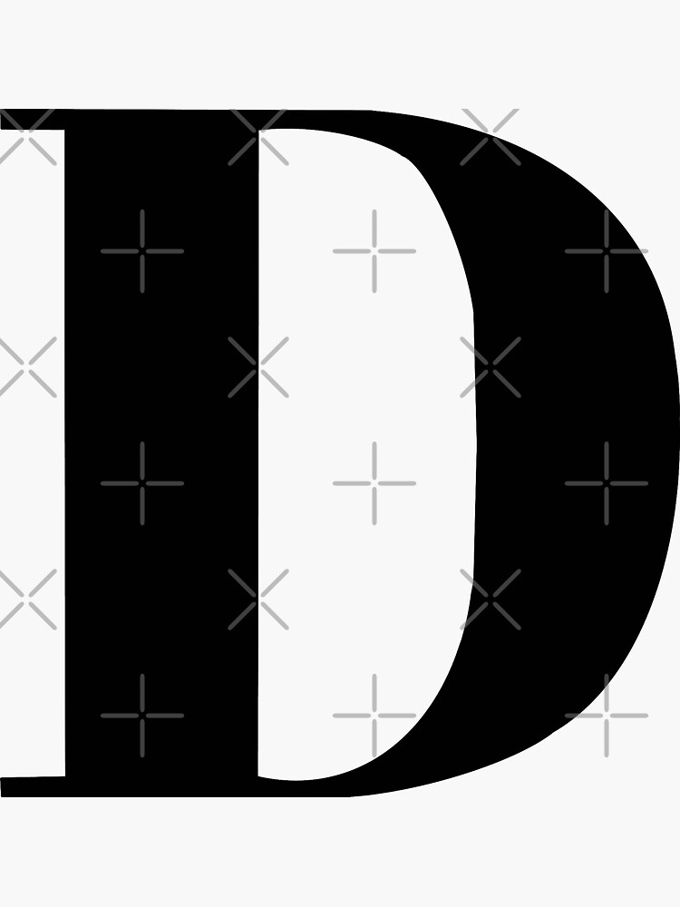 Pegatina for Sale con la obra «La letra D (negra)» de drawingbystephx ...