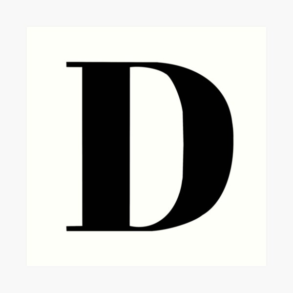 "The letter D (Black)" Art Print for Sale by drawingbystephx | Redbubble