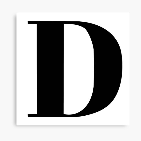 Lienzo for Sale con la obra «La letra D (negra)» de drawingbystephx ...