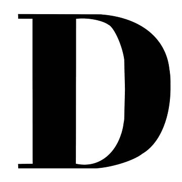 Lienzo for Sale con la obra «La letra D (negra)» de drawingbystephx ...