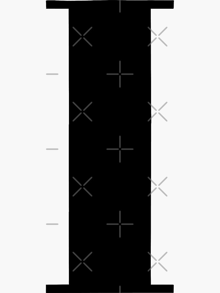 Pegatina for Sale con la obra «La letra I (negra)» de drawingbystephx ...