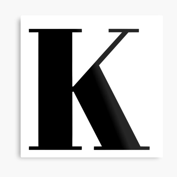 Lámina metálica «La letra K (negra)» de drawingbystephx | Redbubble