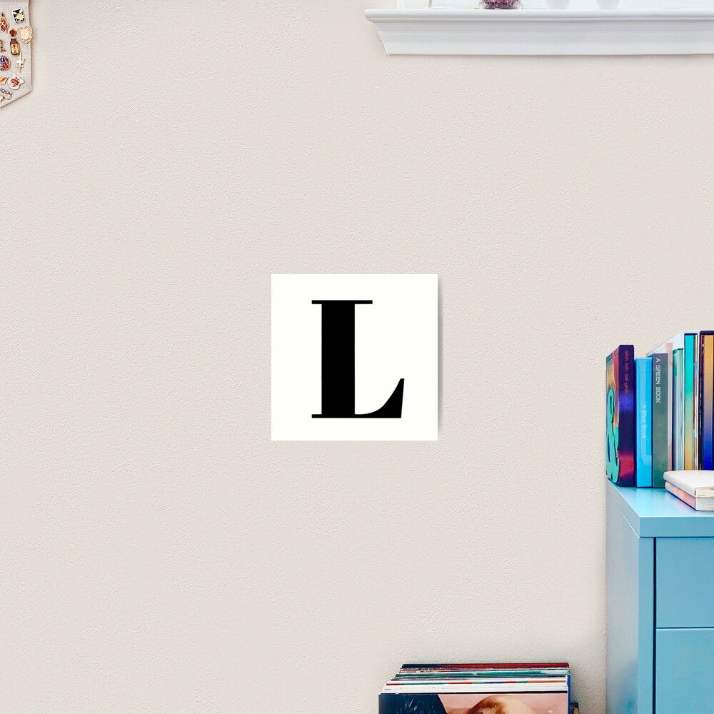 "The letter L (Black)" Art Print for Sale by drawingbystephx | Redbubble
