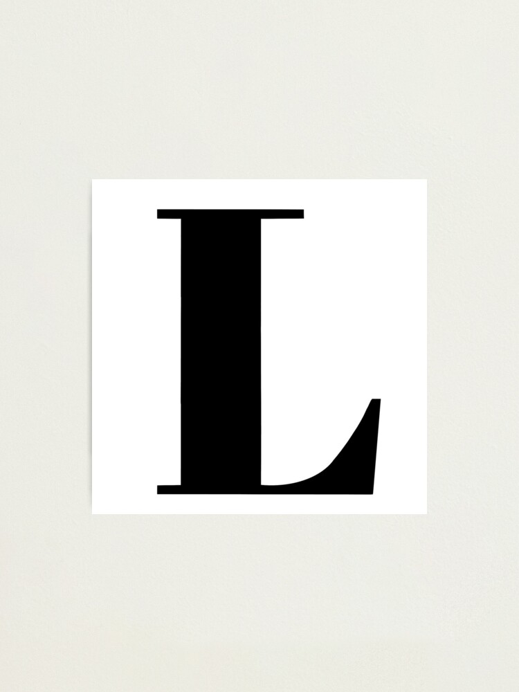 Lámina fotográfica for Sale con la obra «La letra L (negra)» de ...