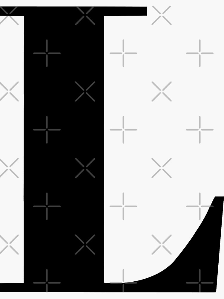 Pegatina «La letra L (negra)» de drawingbystephx | Redbubble