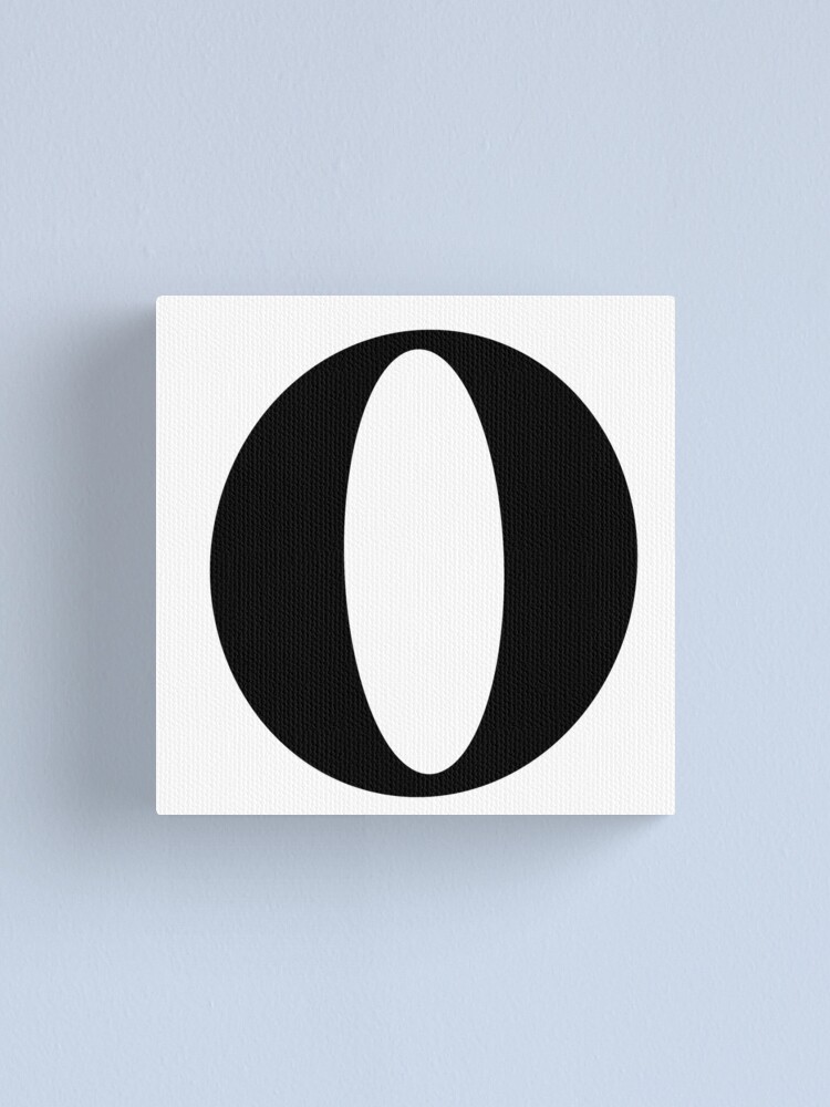 Lienzo for Sale con la obra «La letra O (negro)» de drawingbystephx ...