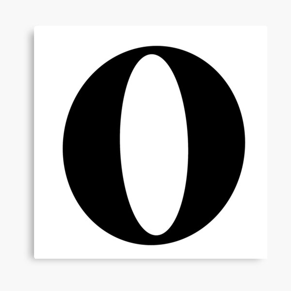 Lienzo for Sale con la obra «La letra O (negro)» de drawingbystephx ...